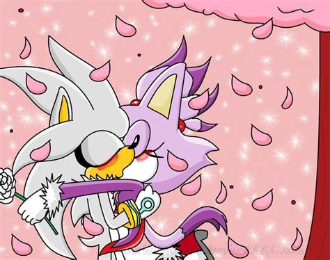 Blaze The Cat And Silver The Hedgehog Kissing Blaze The Cat And Silver The Hedgehog Kissing