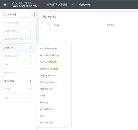 Navigating The Contrail Command Ui Contrail Networking 21 Juniper Networks