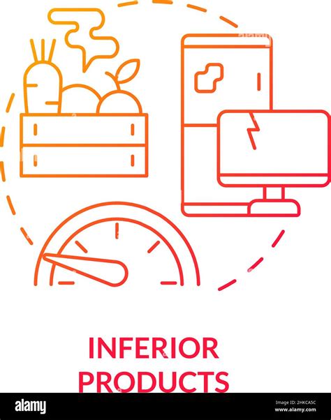 Inferior Products Red Gradient Concept Icon Stock Vector Image And Art