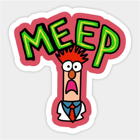Meep Muppet Beaker Beaker Muppets Sticker Teepublic