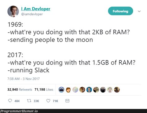 Brb Downloading More RAM ProgrammerHumor Io
