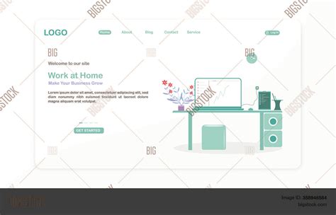 Landing Page Template Vector And Photo Free Trial Bigstock