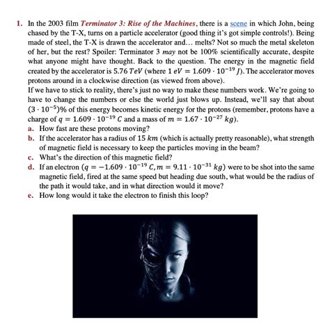 Solved 1 In The 2003 Film Terminator 3 Rise Of The