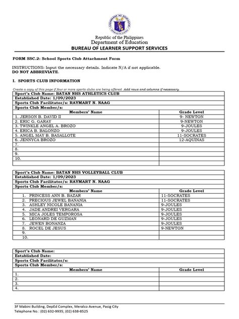Ssc Form 2 Download Free Pdf Sports Ssc Form 2 Download Free Pdf Sports