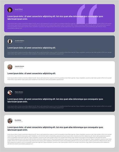 Frontend Mentor Testimonial Layout Using Css Grid And Responsive Coding