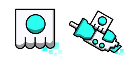 Custom Cursor Pack Geometry Dash Cube 81 And Ship 18 Cursor Helper