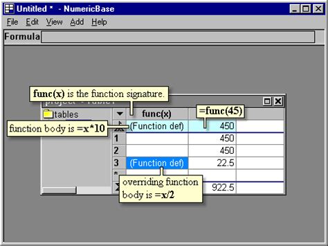 NumericBase Object Oriented Spreadsheet User Functions