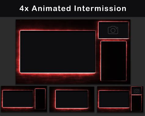 Neon Red Animated Twitch Overlay Package Stream Overlay Etsy