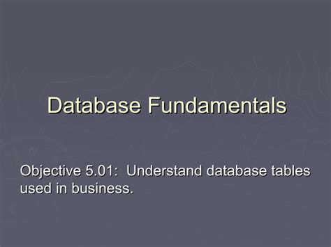 5 01 database fundamentals ppt