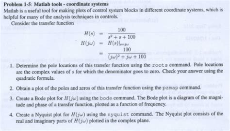 Solved Problem 1 5 Matlab Tools Coordinate Systems Matlab