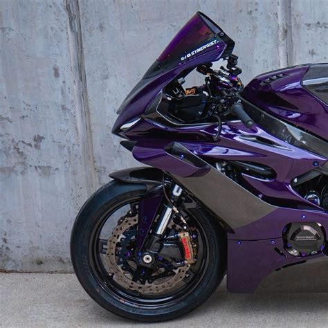 Custom Purple Motorcycle With Bst Carbon Wheels Purple Zx10r Sport