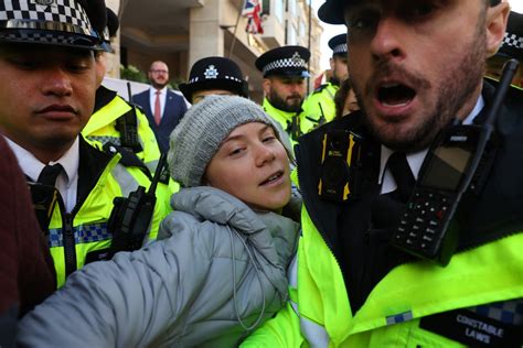 Moment Greta Thunberg Detained By Police After Speaking At Climate