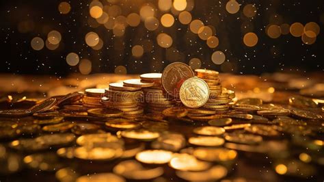 Money Flow Golden Coins Cascading Stock Illustration Illustration Of
