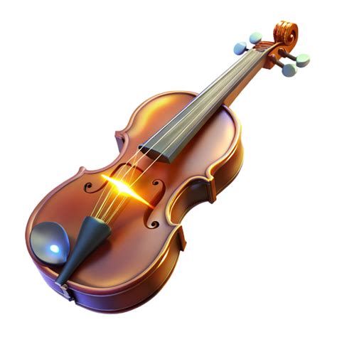 Luminous Violin A 3d Render Of A Classic String Instrument 55919259 Png