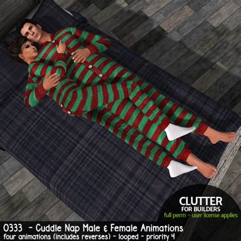 Second Life Marketplace Clutter 0333 Cuddle Nap Male And Female