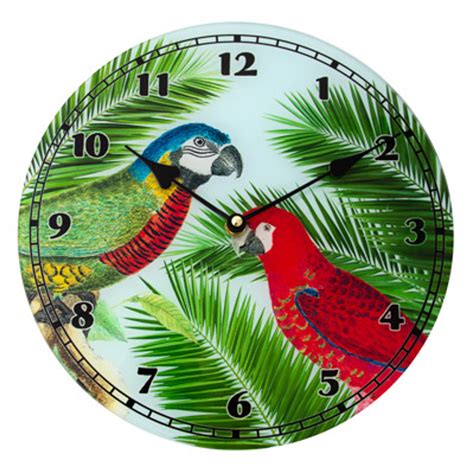 Macaw Parrots Wall Clock Animal Decor