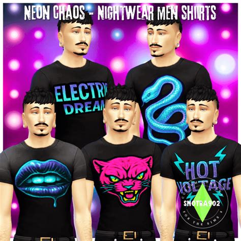 Neon Chaos Men Shirts Gallery The Sims 4 Create A Sim Curseforge