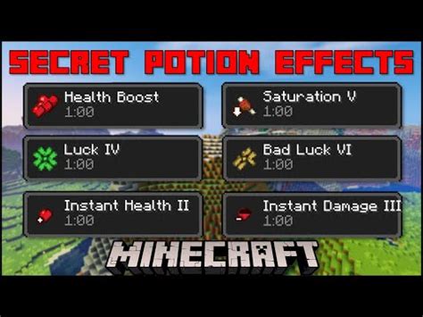 Minecraft Secret Potion Effects Javabedrock Youtube