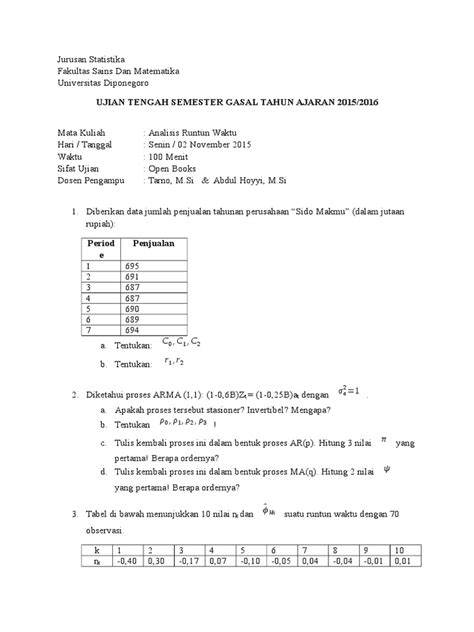 Analisis Runtun Waktu Pdf