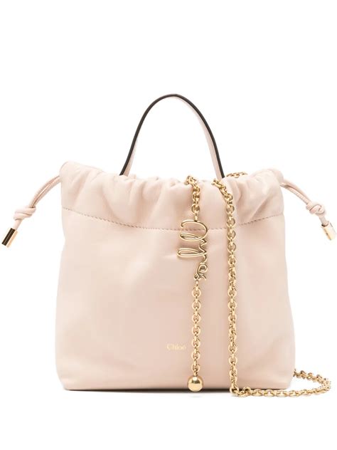 Chloé Mini Chloé Icons Tote Bag Pink Farfetch Bg