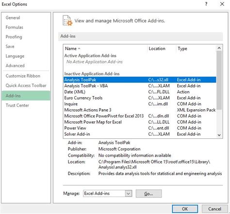 How To Load The Analysis Toolpak In Excel