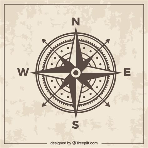 Premium Vector Flat Map Compass Background Premium Vector Flat Map Compass Background