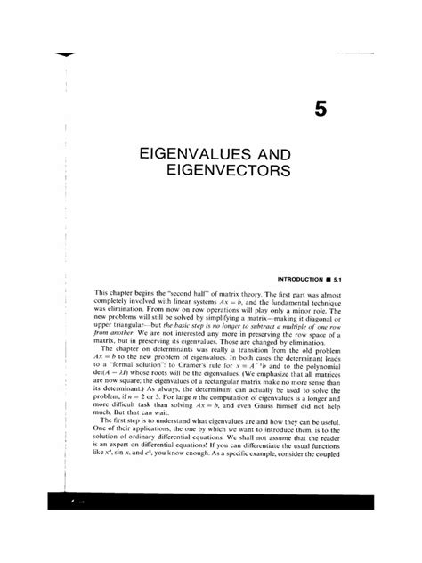 Basics Of Eigen Vector And Eigen Value Pdf