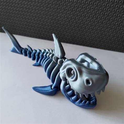 3d Print Flexi Print In Place Skeleton Shark • Made With Prusa Mk3s ・cults