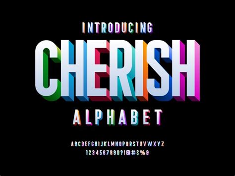 Bending 3d Style Font Design Alphabet Letters Vector Image