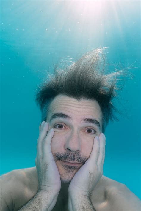 Portrait Of A Man Underwater By Stocksy Contributor Jovana Milanko