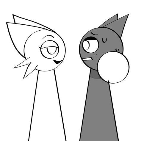 Wenda And Grey Sprunki Cute Drawings Character Design Cartoon
