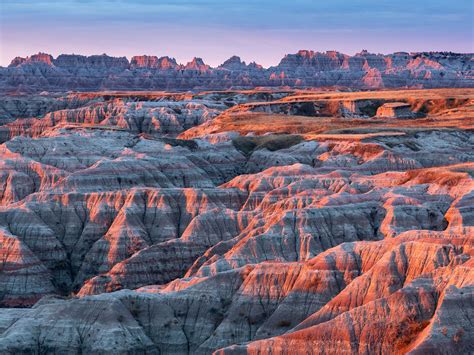Sunrise Parque Nacional Badlands Dakota Del Sur Ee Uu Bing 4k