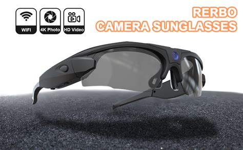 Rerbo Wifi Camera Sunglasses 4k Video Glasses Hd 1080p With Polarized Uv 400 Lens
