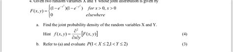 Solved Given Two Random Variables X ﻿and Y ﻿whose Joint