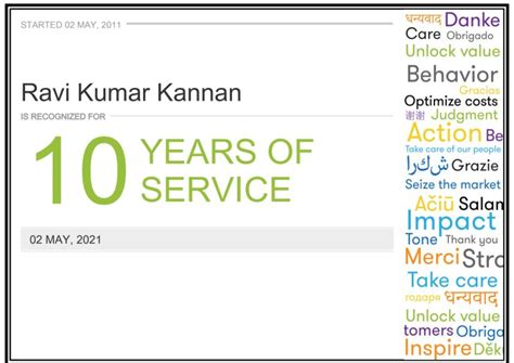 Ravi Kumar Kannan Posted On Linkedin