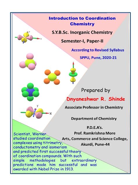 Introduction To Coordination Chemistry Pdf Coordination Complex Ligand