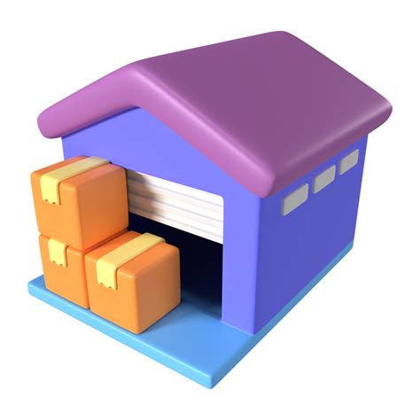 Warehouse 3d Illustration Icon 25268221 Png