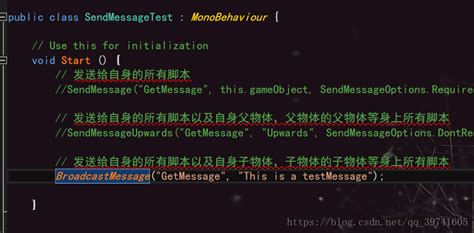 Unity3d中的sendmessage使用 发送消息与接收消息unity Sendmessage Receivemssage Csdn博客