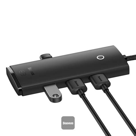 Baseus Lite Series 4 Port Type C Hub Adapter USB A To USB3 0 4 Black Baseus