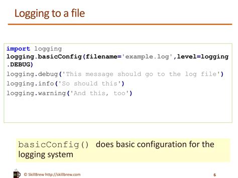 Python Programming Essentials M27 Logging Module Pptx