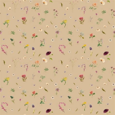 Premium Photo Seamless Pattern With Flower Land Leaves A Watercolor Hand Drawn Illustration