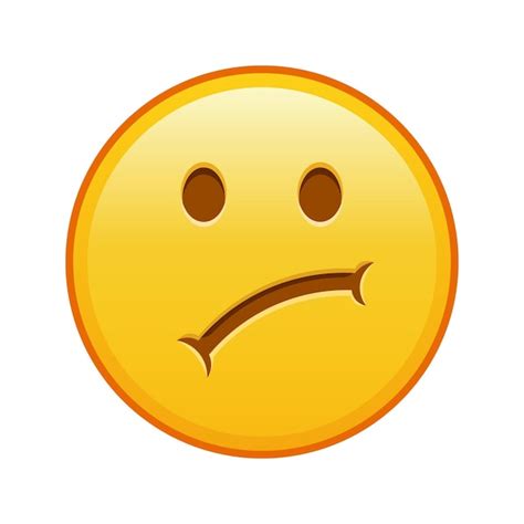 Premium Vector Sad Face Large Size Of Yellow Emoji Smile