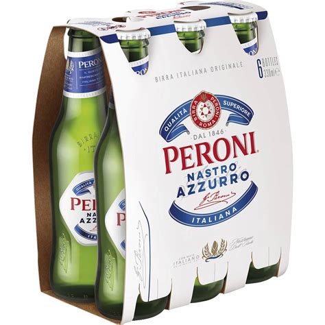 Peroni Nastro Azzurro Lager Bottles 330ml X 6 Pack | Woolworths