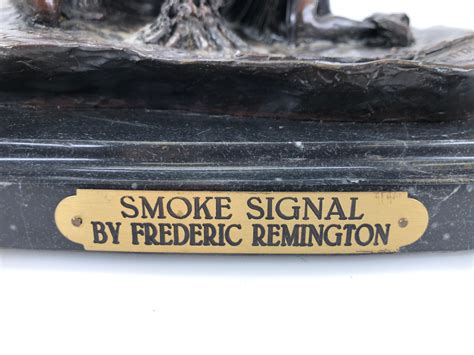 Lot After Frederic Remington Smoke Signal Bronze Sculpture