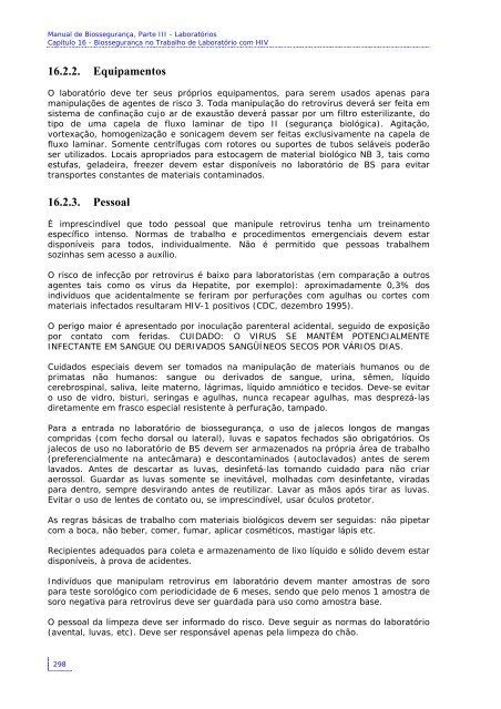 Manual De Biossegurança
