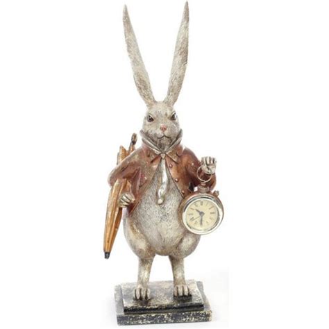 Фігурка декоративна з годинником Білий Кролик в мідному жупані 39см 184491 купить онлайн