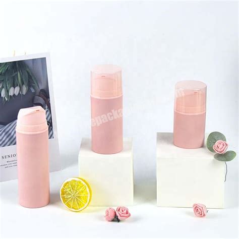 50ml 100ml 150ml Serum Sunscreen Pink Pp Vaccum Lotion Plastic Bottle