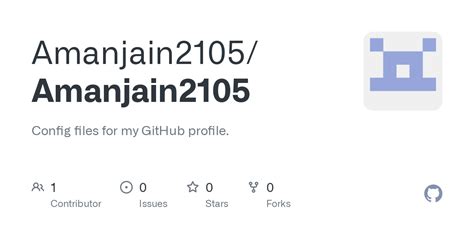 Github Amanjain2105amanjain2105 Config Files For My Github Profile