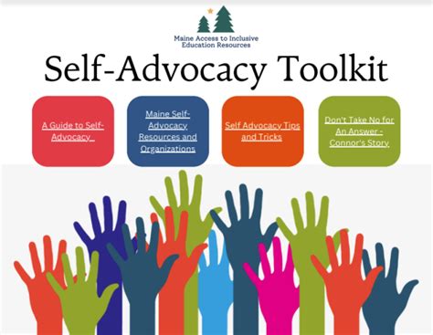 Self Advocacy Resources Maine Access To Inclusive Education Resources