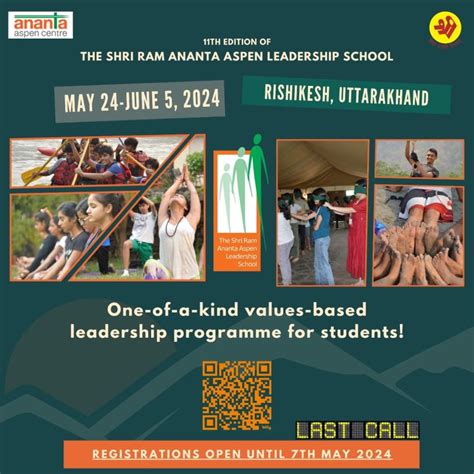 Join Us At The Shri Ram Ananta Aspen Leadership School Tsaals 2024 This Unique Two Week
